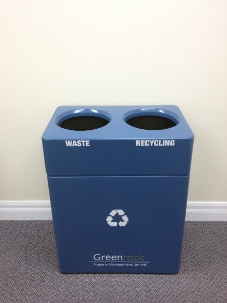 Fiberglass Small Double Stream Recycling Bin | Waste Wise Products